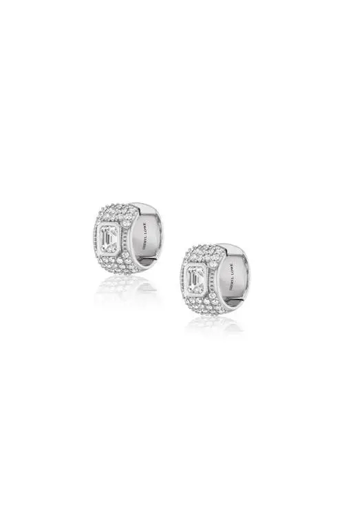 Sheryl Lowe Diamond Huggie Earrings - Sterling Silver