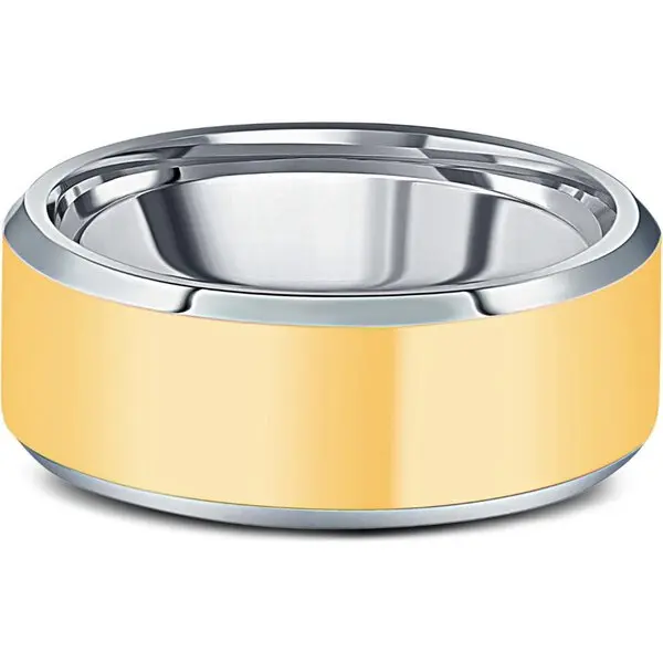 BLISS DIAMOND 8mm Two Tone Band - Tungsten