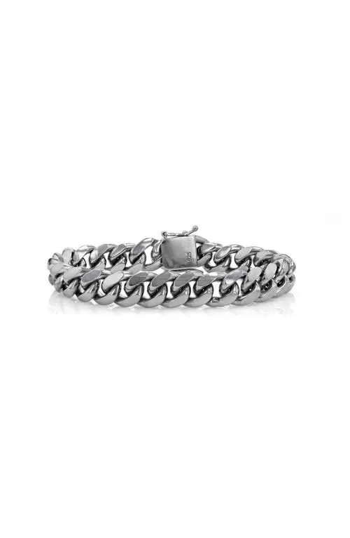 MR LOWE BY SHERYL LOWE Miami Curb Chain Bracelet - Sterling Silver