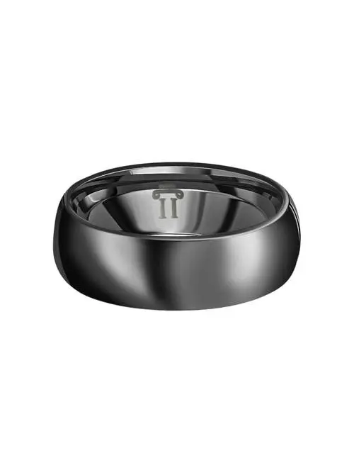BLISS DIAMOND 7mm Tungsten Comfort Fit Band - Black Tungsten
