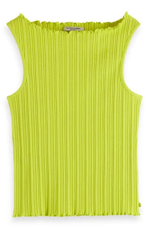 Scotch & Soda Lettuce Edge Rib Tank - Citrus