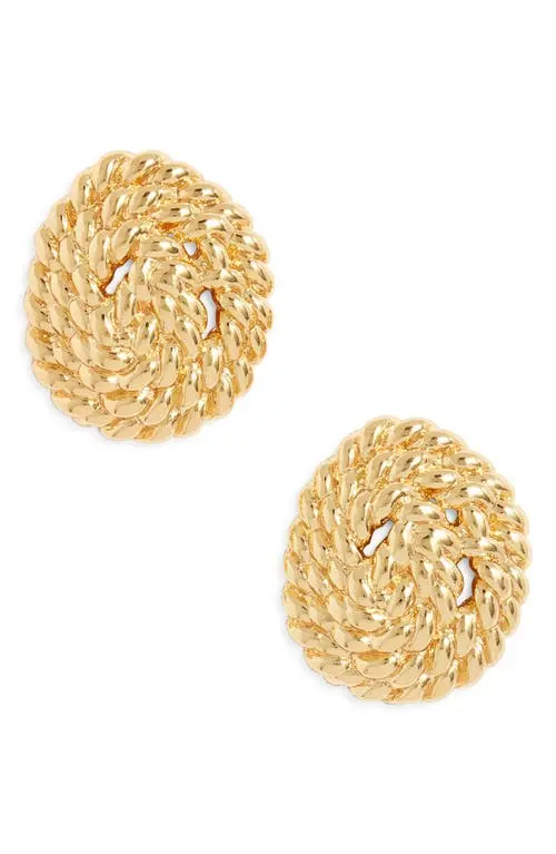 FRASIER STERLING Braided Knot Earrings - Gold
