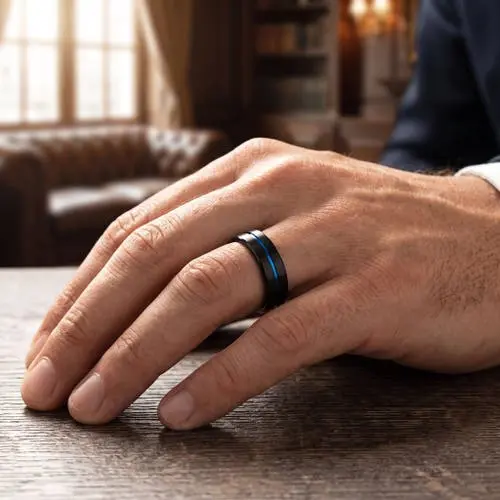 BLISS DIAMOND 8mm Band With Inlay