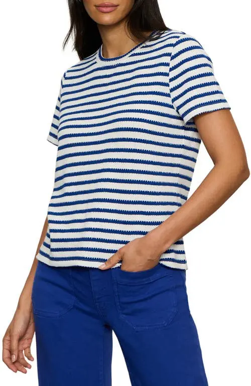 Sanctuary Perfect Texture Stripe Tee - Riviera Stripe Blue