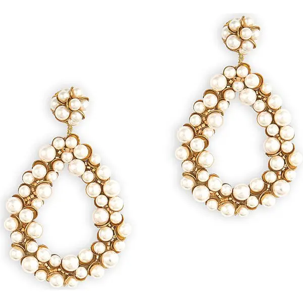 Deepa Gurnani Manon Statement Drop Earrings - Gold