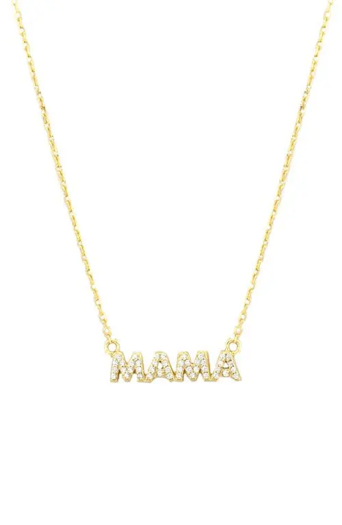 MARLYN SCHIFF Cubic Zirconia 'mama' Chain Necklace - Gold Plated