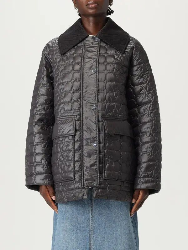 GANNI Quilted Jacket - Grey