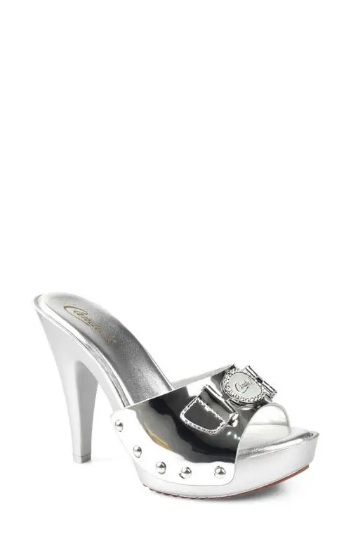 CANDIE'S Lorenna Platform Sandal - Silver Leather