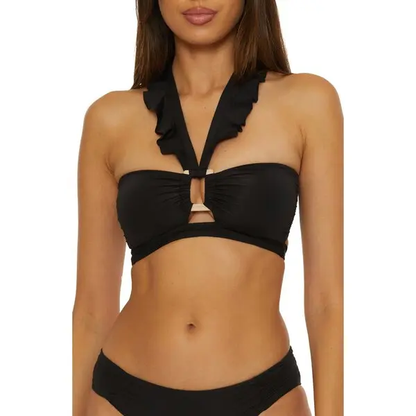 SOLUNA Bandeau Bikini Top - Black