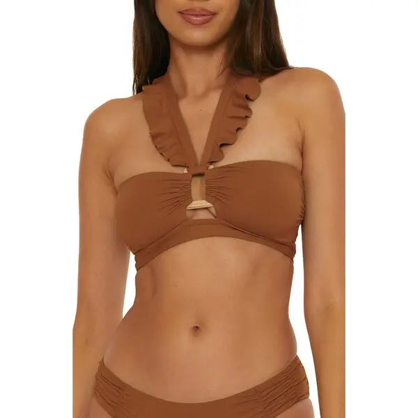 SOLUNA Bandeau Bikini Top - Bronze