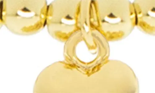 MARLYN SCHIFF Heart Charm Ball Chain Bracelet - Gold