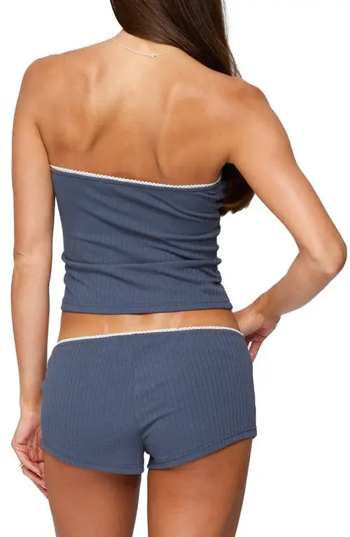 EDIKTED Isela Pointelle Crop Tube Top