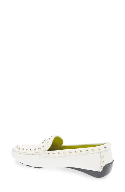 Robert Zur Dittany Studded Driving Loafer - White