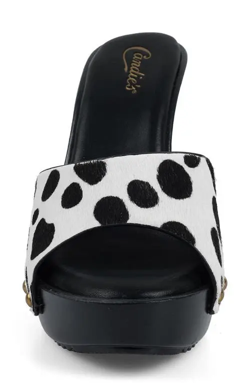 CANDIE'S Calf Hair Platform Sandal