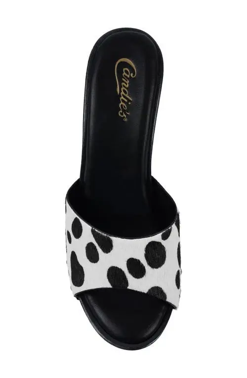 CANDIE'S Calf Hair Platform Sandal