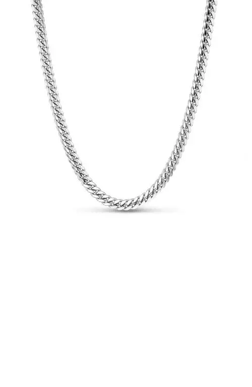 MR LOWE BY SHERYL LOWE Mr Lowe Miami Curb Chain Necklace - Sterling Silver