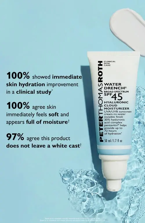 PETER THOMAS ROTH Water Drench® Broad Spectrum Spf 45 Hyaluronic Cloud Moisturizer