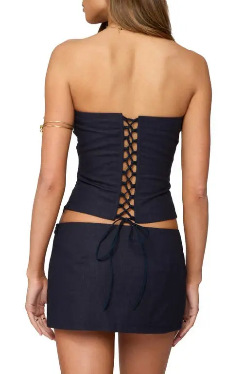 EDIKTED Strapless Corset Top