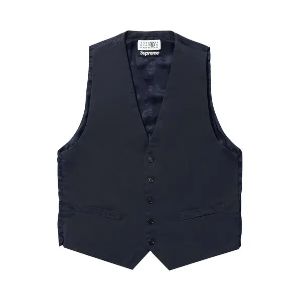 スーツ Supreme x MM6 Washed Cotton Suit Vest Supreme X Mm6 Maison Margiela Washed Cotton Suit Vest - Blue