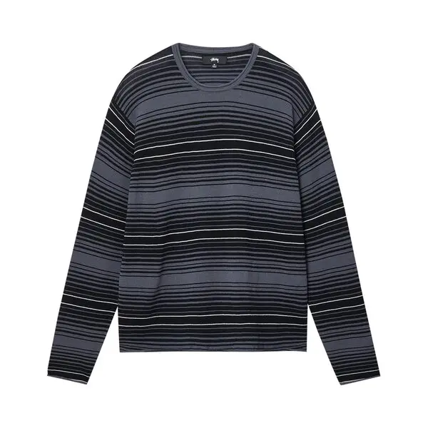 StÜssy Horizontal Stripe Sweater - Black