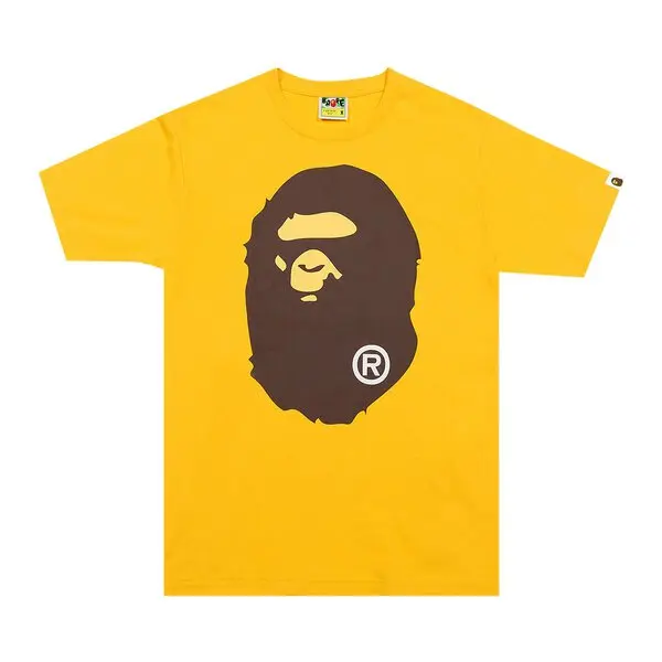 A BATHING APE Big Ape Head Tee - Yellow