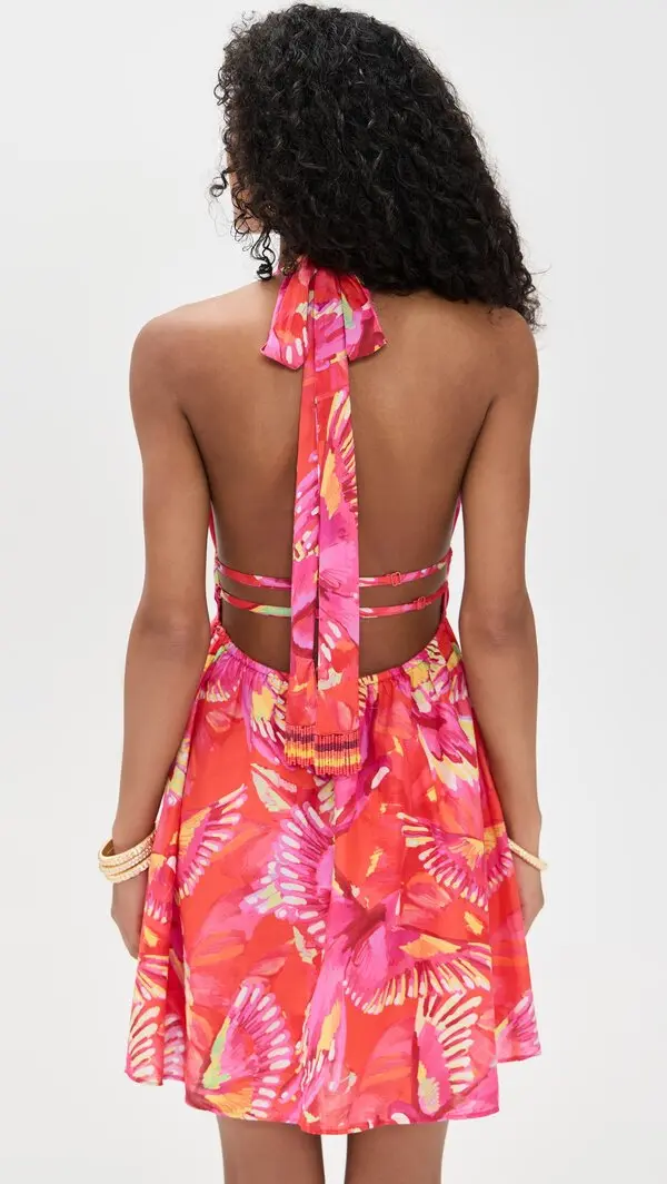 Farm Rio Mini Dress Sleeveless In Flying Birds Orange - 40% Off |  Editorialist