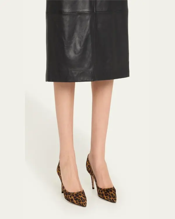 GIANVITO ROSSI Leopard-print Suede Pumps