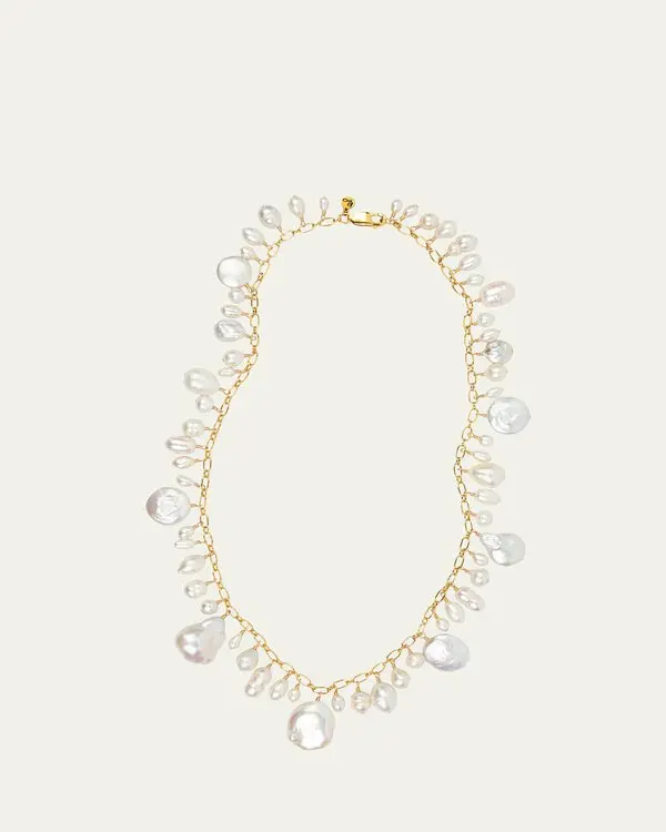 PRESLEY OLDHAM Pearl Necklace - Gold