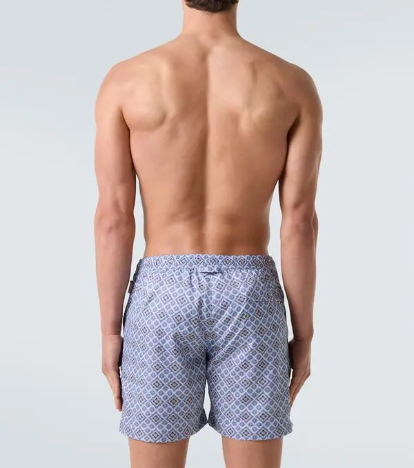 Orlebar Brown Bulldog Drawcord Printed Swim Trunks - Blue