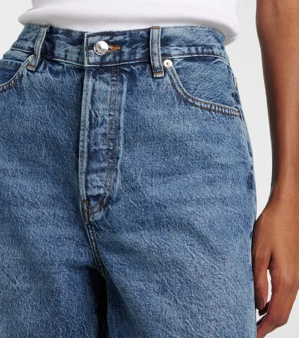 FRAME High-rise Denim Shorts - Blue