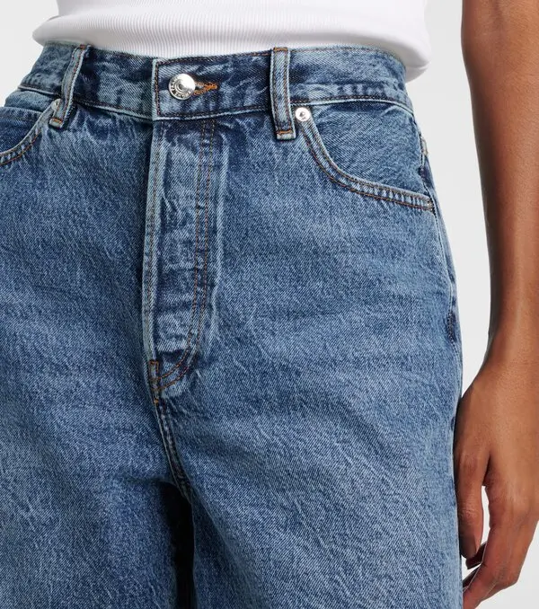 FRAME High-rise Denim Shorts - Blue