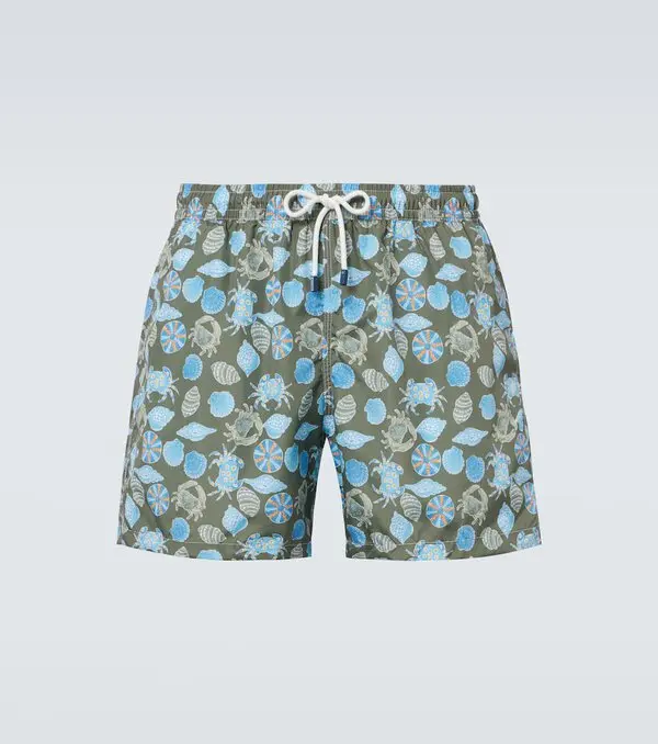 Fedeli Madeira Printed Swim Trunks - Green