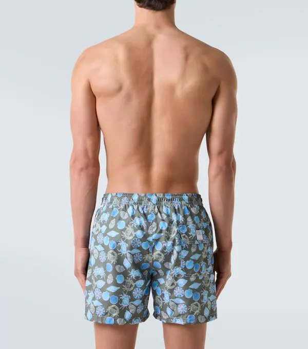 Fedeli Madeira Printed Swim Trunks - Green