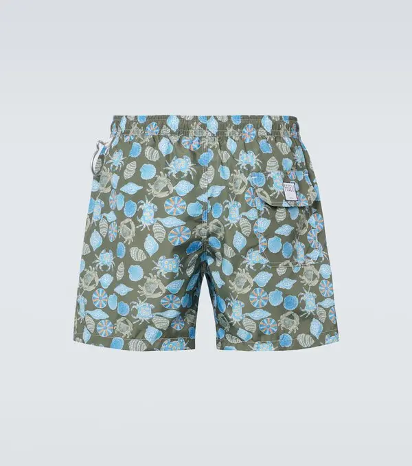 Fedeli Madeira Printed Swim Trunks - Green