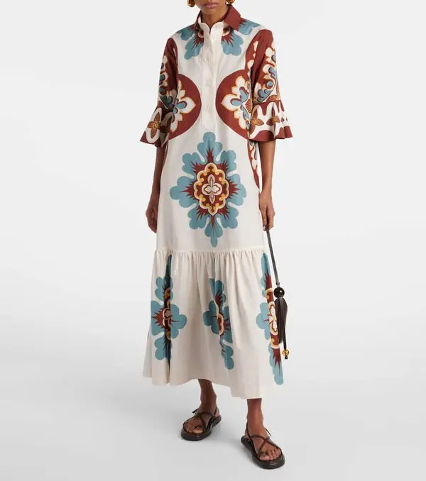 La DoubleJ Artemis Printed Cotton Shirtdress - Multicoloured