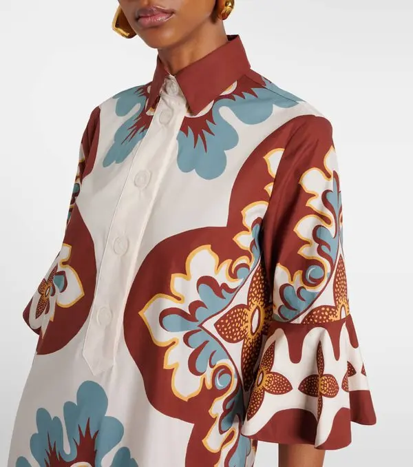 La DoubleJ Artemis Printed Cotton Shirtdress - Multicoloured