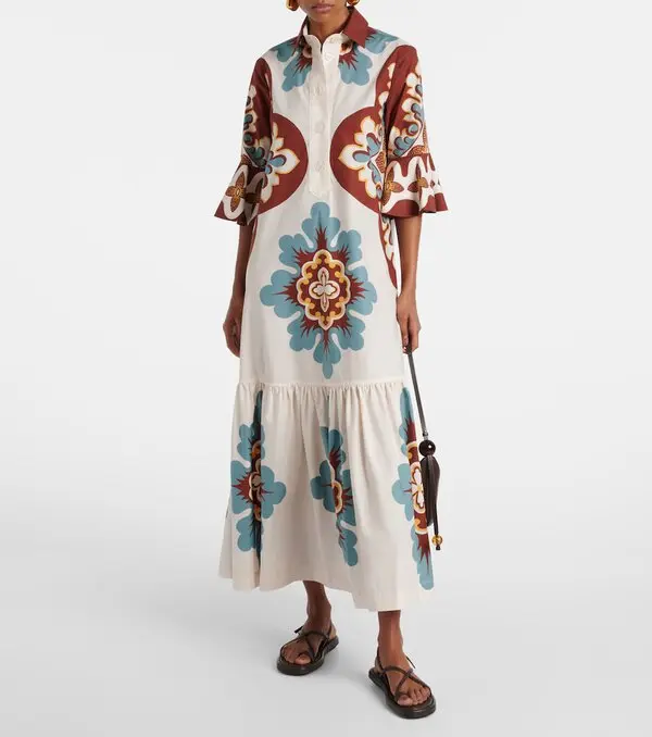 La DoubleJ Artemis Printed Cotton Shirtdress - Multicoloured
