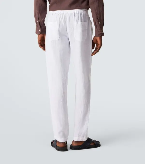 Fedeli Bonifacio Linen Tapered Pants - White