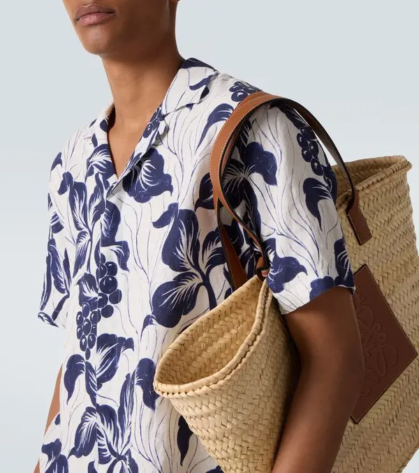 Orlebar Brown Maitan Floral Linen Bowling Shirt - White