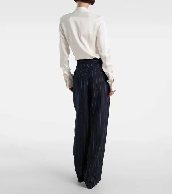 Stella McCartney Pinstripe Wool Tapered Trousers