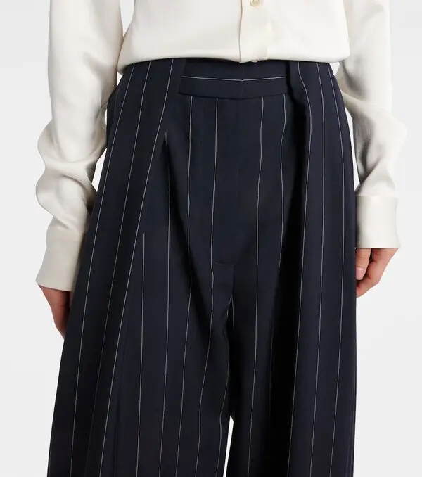 Stella McCartney Pinstripe Wool Tapered Trousers