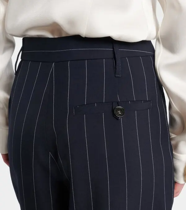 Stella McCartney Pinstripe Wool Tapered Trousers