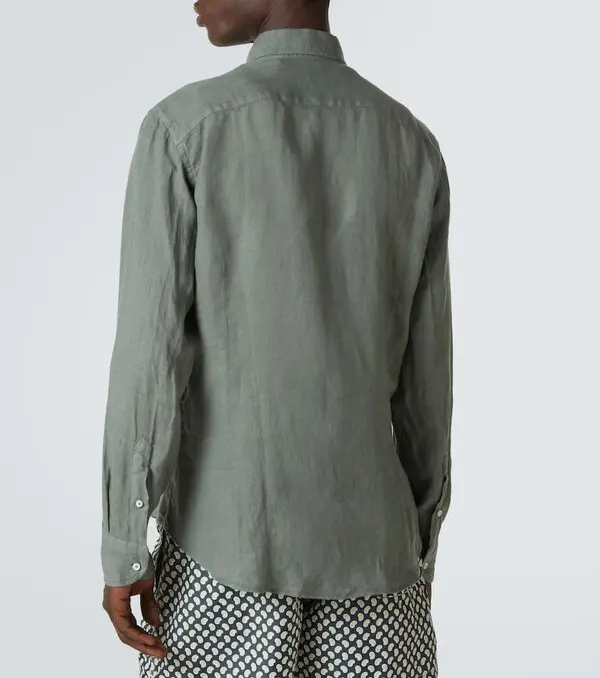 Fedeli Nick Linen Shirt - Green