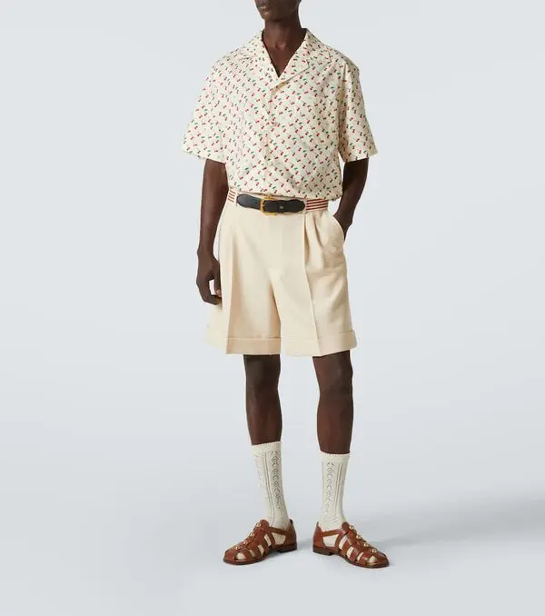 Valentino Garavani Wool Gabardine Bermuda Shorts