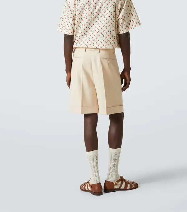 Valentino Garavani Wool Gabardine Bermuda Shorts