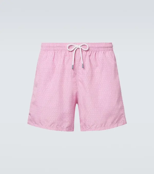 Fedeli Madeira Printed Swim Trunks - Pink