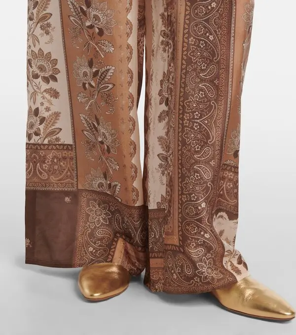 Zimmermann Lucky Printed Silk Straight Pants - Multicoloured