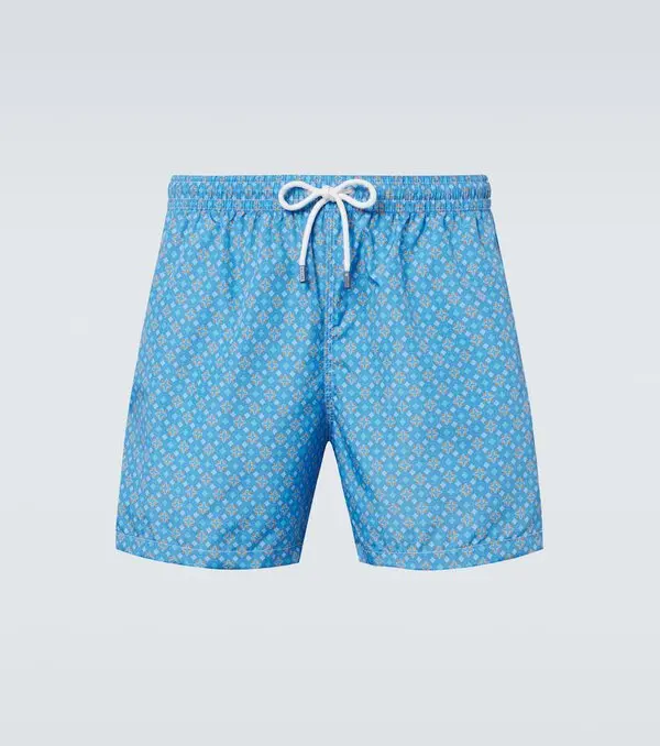 Fedeli Madeira Floral Swim Trunks - Blue