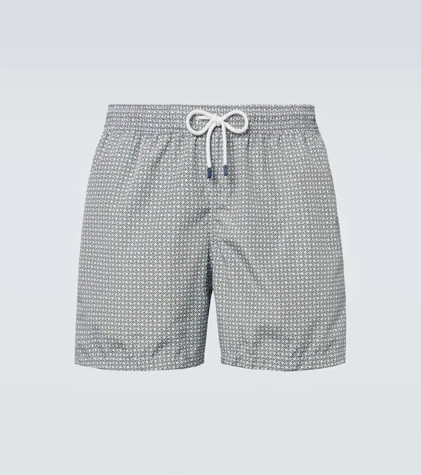 Fedeli Madeira Printed Swim Trunks - Green