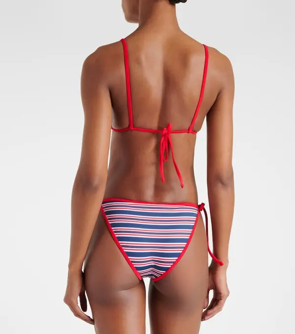 Jade Swim Via Striped Bikini Top - Multicoloured